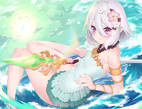 Hd Wallpaper Barefoot Bath Blush Breasts Cleavage Eyes Game