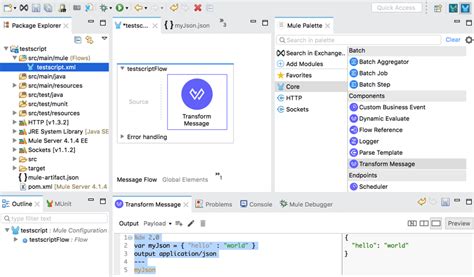 dataweave quickstart mulesoft documentation
