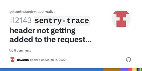 `sentry trace` header not getting added to the request headers · issue