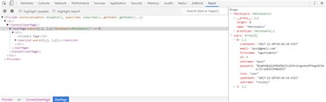 reactjs components not having the expected props while