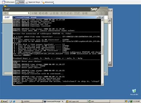 create new tablespace on sap r3 server using brtools cloud access