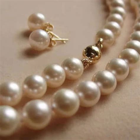 New 8 9mm White Cultured Freshwater Rice Pearl Necklace 18 In Jewelry