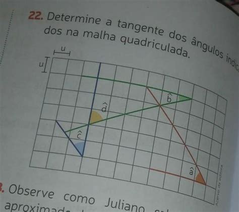 Determine A Tangente Dos ângulos Indicados Na Malha Quadriculada