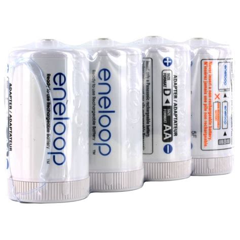 Eneloop D Cell Spacer Aa Battery Converters 4 Pack
