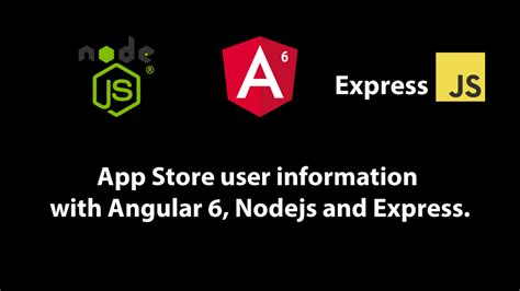 store user information with angular 6 nodejs and express