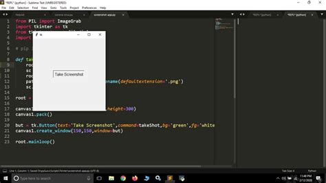 python how to minimize a tkinter app before taking screenshot and