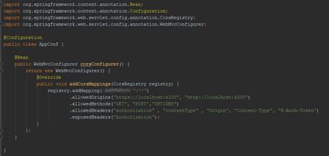 angular and spring boot cors request did not succeed error when