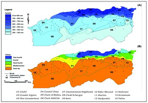 Map Of Spatial Inter Annual Rainfall Distribution A Followed By
