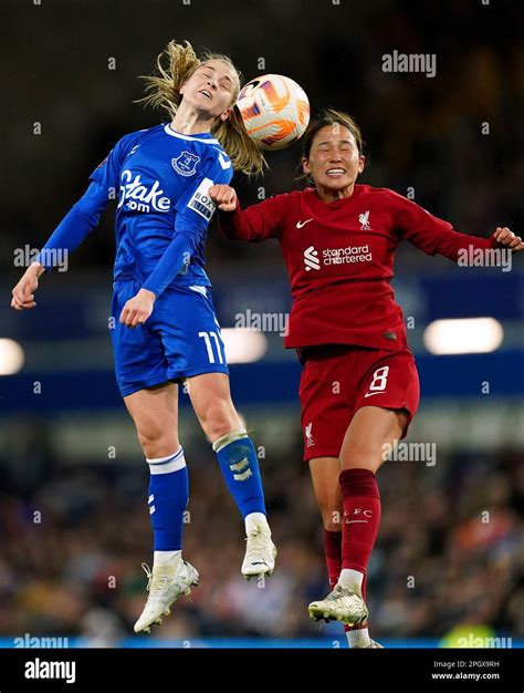 Evertons Jess Park Left And Liverpools Fuka Nagano Battle For The