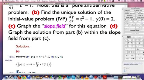 04ing mathematica for odes part 4 use dsolve plot vectorplot