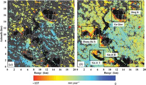 Subsidence Velocity Map Estimated By Pss A And By Both Pss And Dss