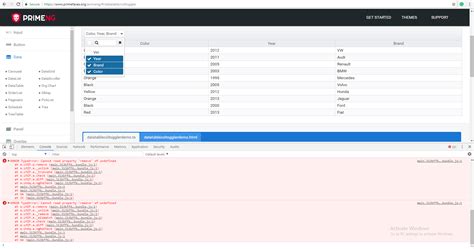 angular throws error on primeng datatable column toggler stack overflow