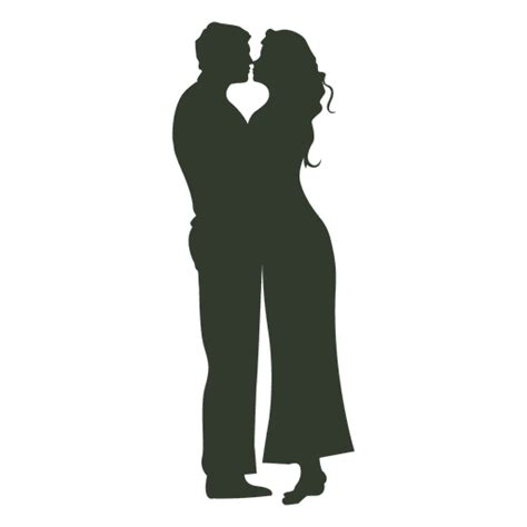 Design Png E Svg De Silhueta De Casal Romântico Se Beijando Para Camisetas