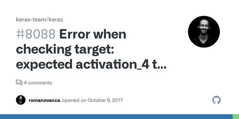 error when checking target expected activation 4 to have 2 dimensions