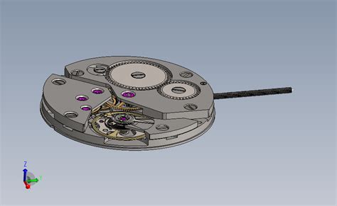 机械手表内部结构构造 3d模型 Solidworks 2012 模型图纸下载 懒石网