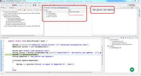 selenium webdriver debugging code breakpoints java