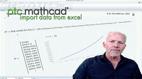 ptc mathcad import data from excel youtube