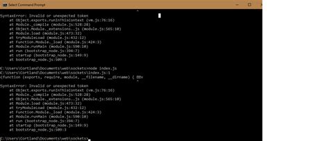 javascript using node to open index js throws error stack overflow