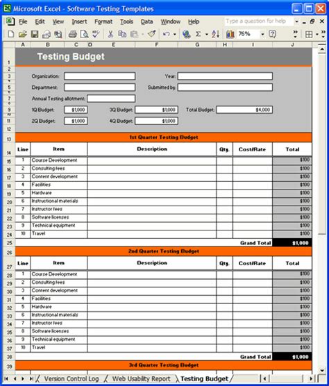 software test report template xls 1 professional templates test