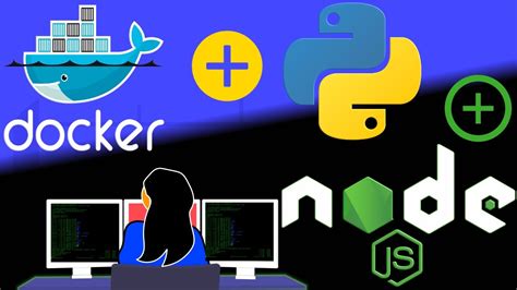 how to build docker containers with nodejs express and python django