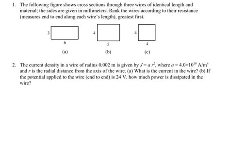 Solved 1 The Following Figure Shows Cross Sections Through