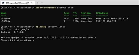 powershellで名前解決をするコマンド「resolve dnsname」 迷惑堂本舗