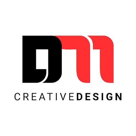 Premium Vector Vector Illustration Modern Simple Letter Dm Logo Design
