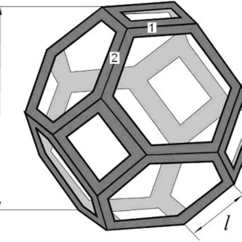 Tetrakaidecahedral Unit Cell Representation Kelvin Model Of The Open