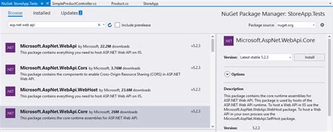 asp web api 2 de pruebas unitarias microsoft docs