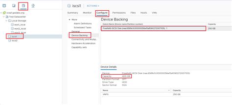extending or increasing a datastore through vcenter server fails