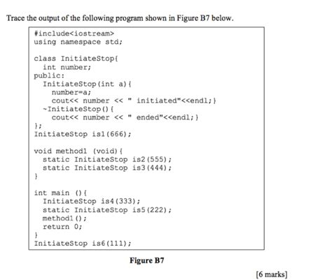 solved trace the output of the following program shown in
