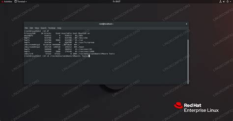 how to install vmware tools on rhel 8 centos 8 linux tutorials