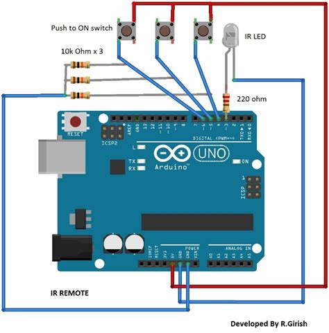 ir remote control circuit using arduino