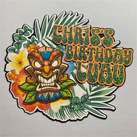 Hawaiian Cake Topper Etsy