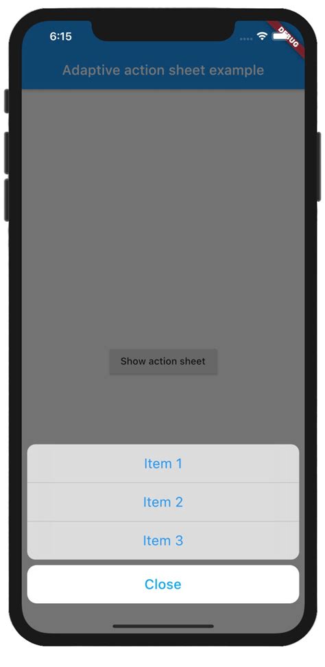 action bottom sheet with flutter