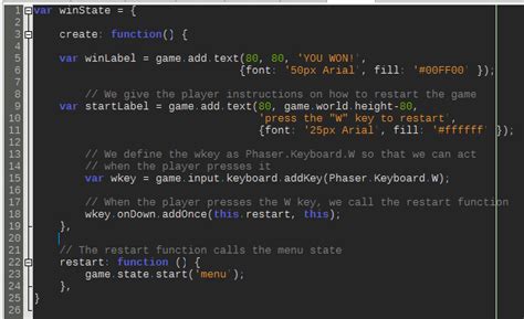 using states in phaser js javascript game developement perplexing