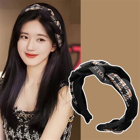 Wide Brimmed Twist Headband Female Korea Retro Washing Face Headband