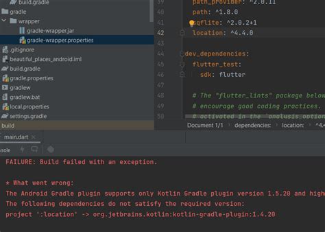 android flutter kotlin gradle problem while using location package