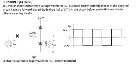 Solved Question 6 14 Marks] A Given An Input Square Wave