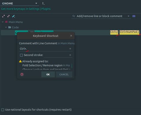 keyboard phpstorm on ubuntu 20 04 does not recognize shortcuts