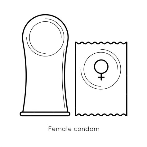 Método Anticonceptivo Condón Femenino Conjunto De Iconos