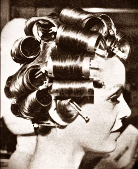 Wavy Perm Sleep In Hair Rollers Wet Set Roller Set Vintage Glamour