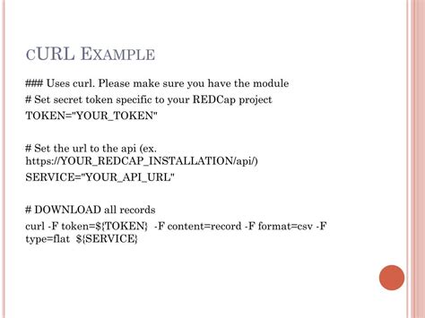 ppt using the redcap api sas r php… powerpoint