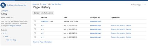 how to remove all previous versions of a page manually in the database