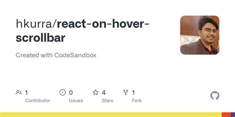 github hkurra react on hover scrollbar created with codesandbox