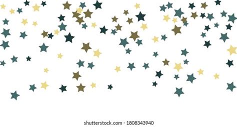 Abstract Star Confetti Falling Starry Background Stock Vector Royalty