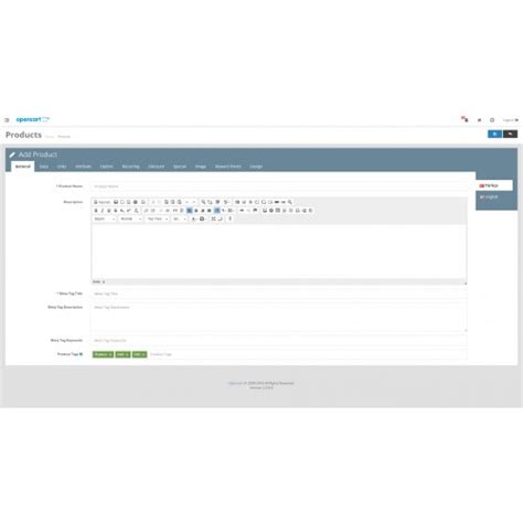 opencart advanced admin theme
