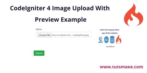 codeigniter 4 image upload with preview example tuts make