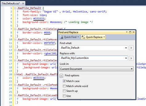 telerik web forms tutorial creating a custom skin radtile telerik