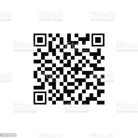 스마트폰 스캔 흰색 배경에 고립 된 벡터 Qr 코드 샘플 Qr코드에 대한 스톡 벡터 아트 및 기타 이미지 Qr코드 개념